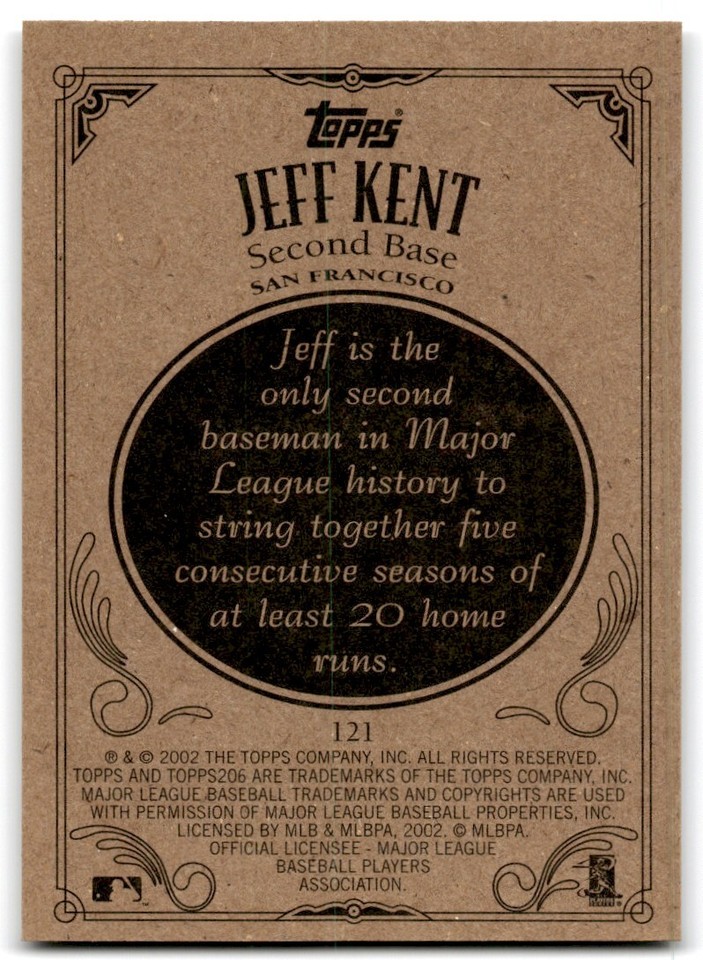 2002 Topps 206 Jeff Kent Baseball Cards #121 | eBay