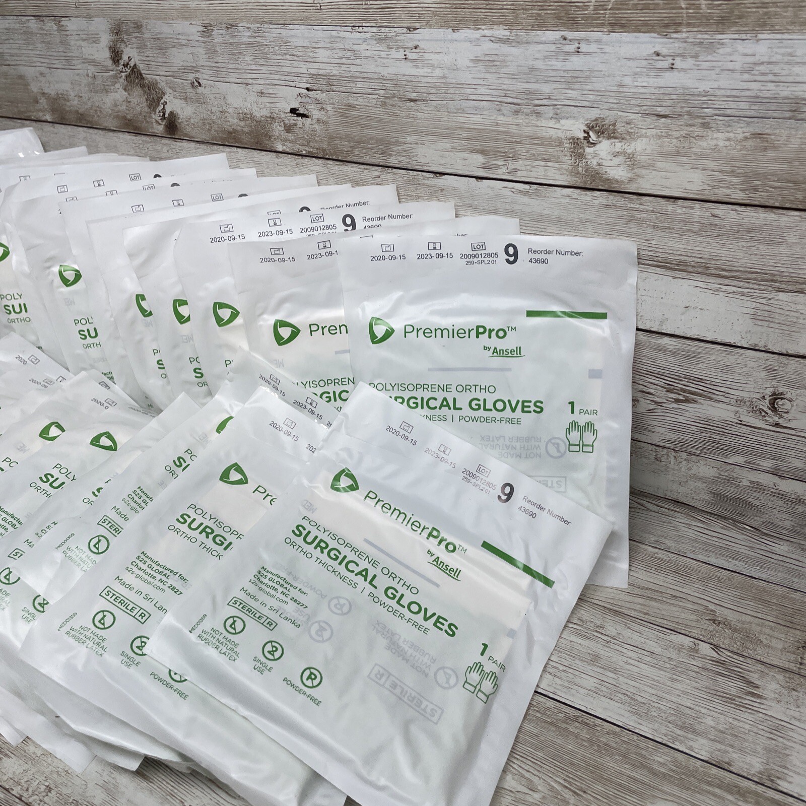 Ansell Premier Pro Polyisoprene Ortho Surgical Gloves *30 Pairs* Size ...