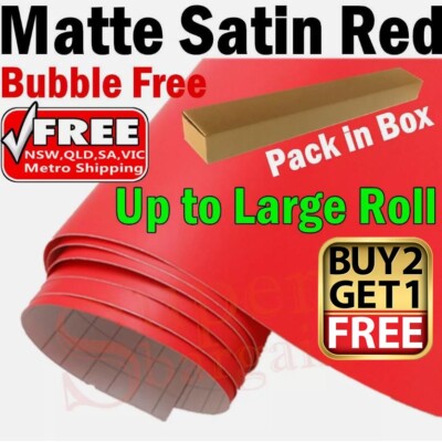 Matte Satin Red Car Vinyl Wrap Vinyl Sticker Decal Matt Red Vinyl ...