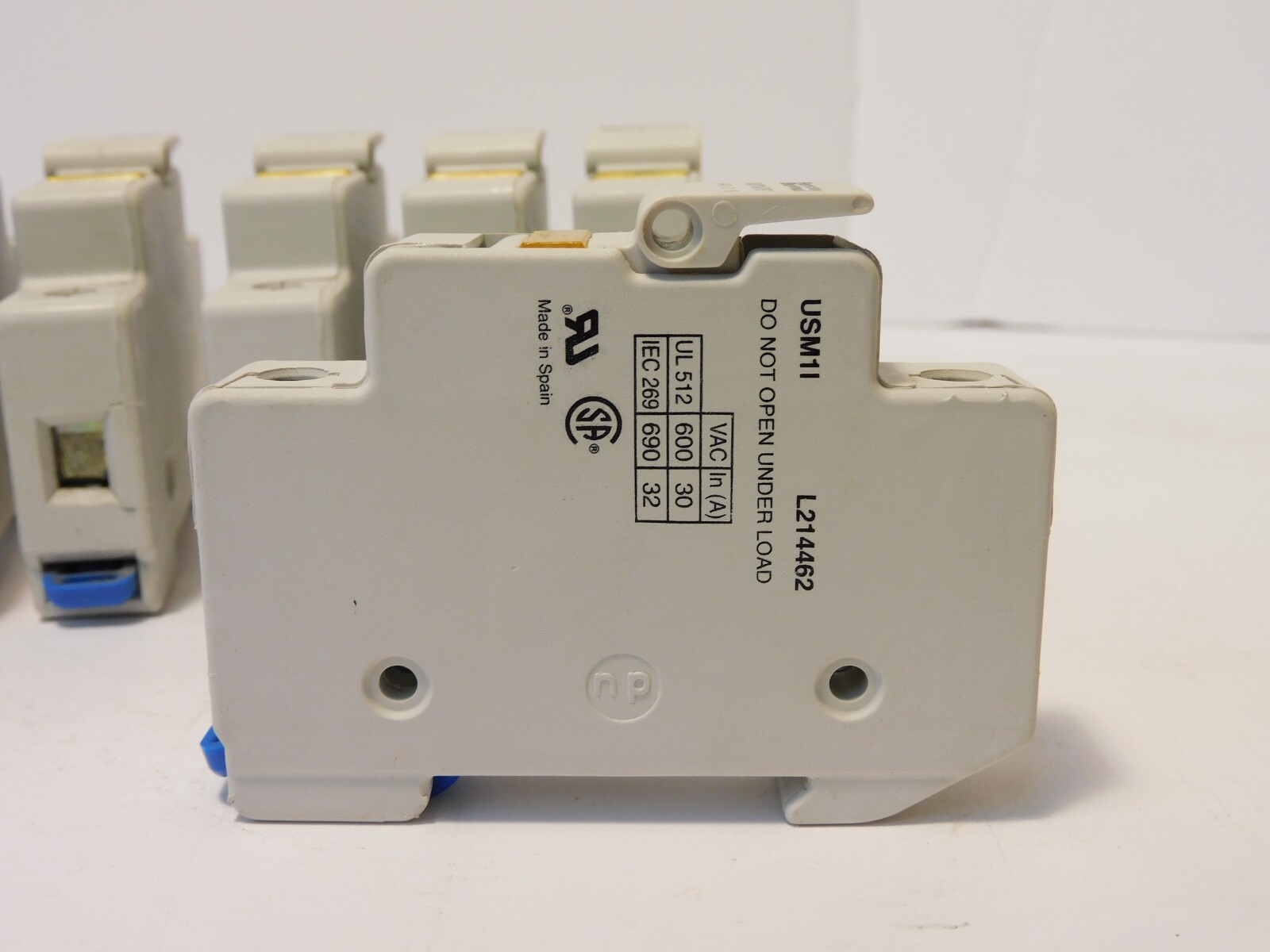 LOT OF 6 FERRAZ SHAWMUT USM1I L214462 ULTRASAFE FUSE HOLDER 600VAC 30A ...