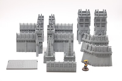 Imperial Fortress Destroyed Walls Terrain Set for 28 and 6mm Miniature ...