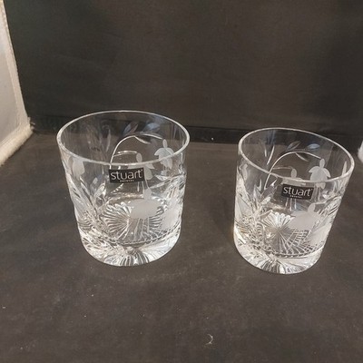 Stuart Crystal~ Cascade~Large Whiskey Glasses / Tumblers 3.5″tall ...