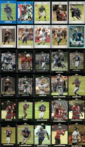 2007 Topps Chrome Football Refractor 37 Card Lot Serial Numbered ...