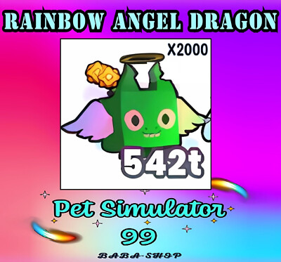 2000X Rainbow Angel Dragon - Pet Simulator 99 - PS99 Sim - Fastest ...