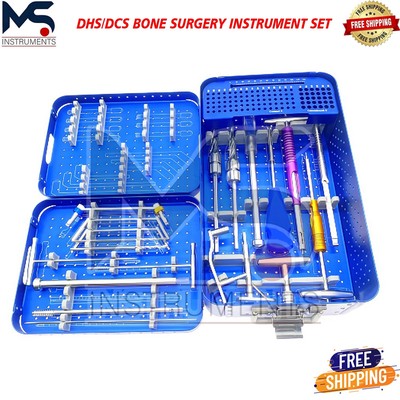 New DHS/DCS Orthopedic Instrument Set Trauma Locking Plate Bone Surgery ...