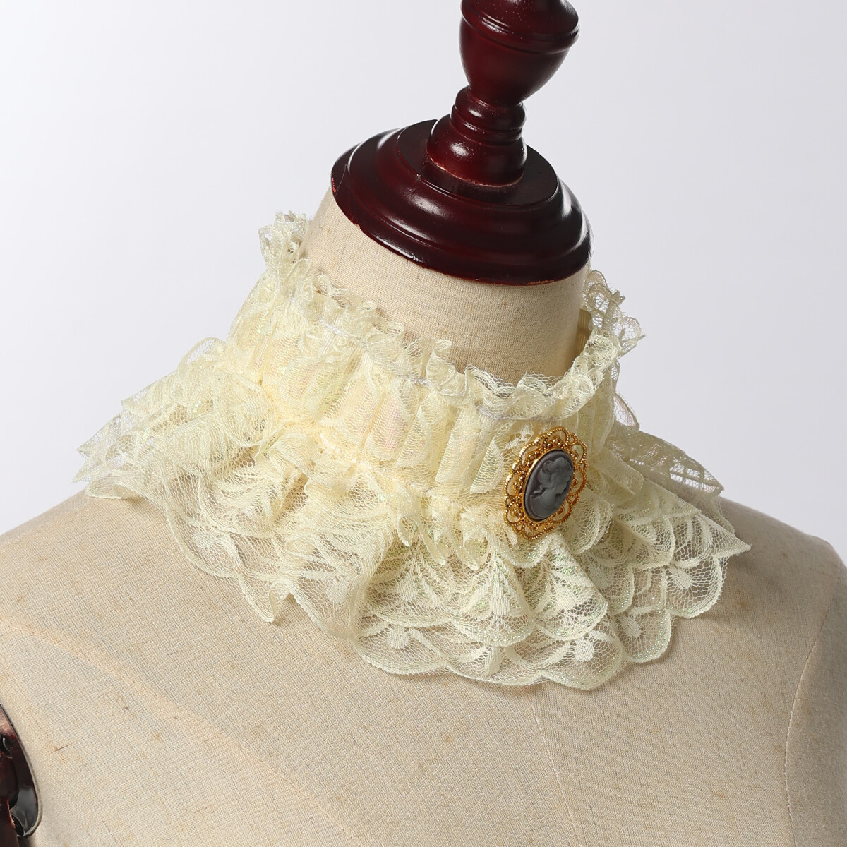 Retro Elizabethan Victorian Neck Ruff Party Cosutme Ruffled Collar With ...
