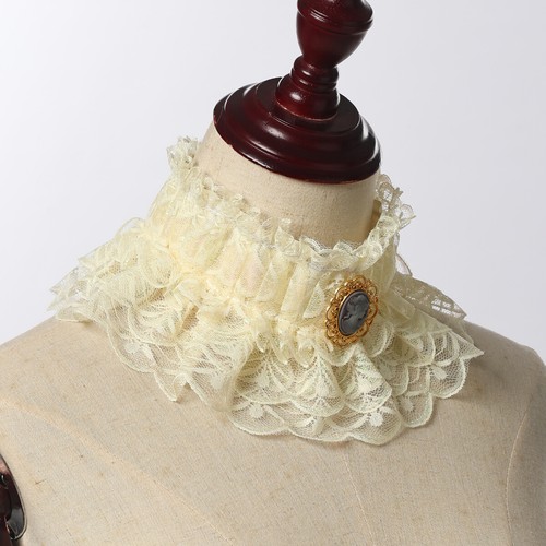 Retro Elizabethan Victorian Neck Ruff Party Cosutme Ruffled Collar With ...