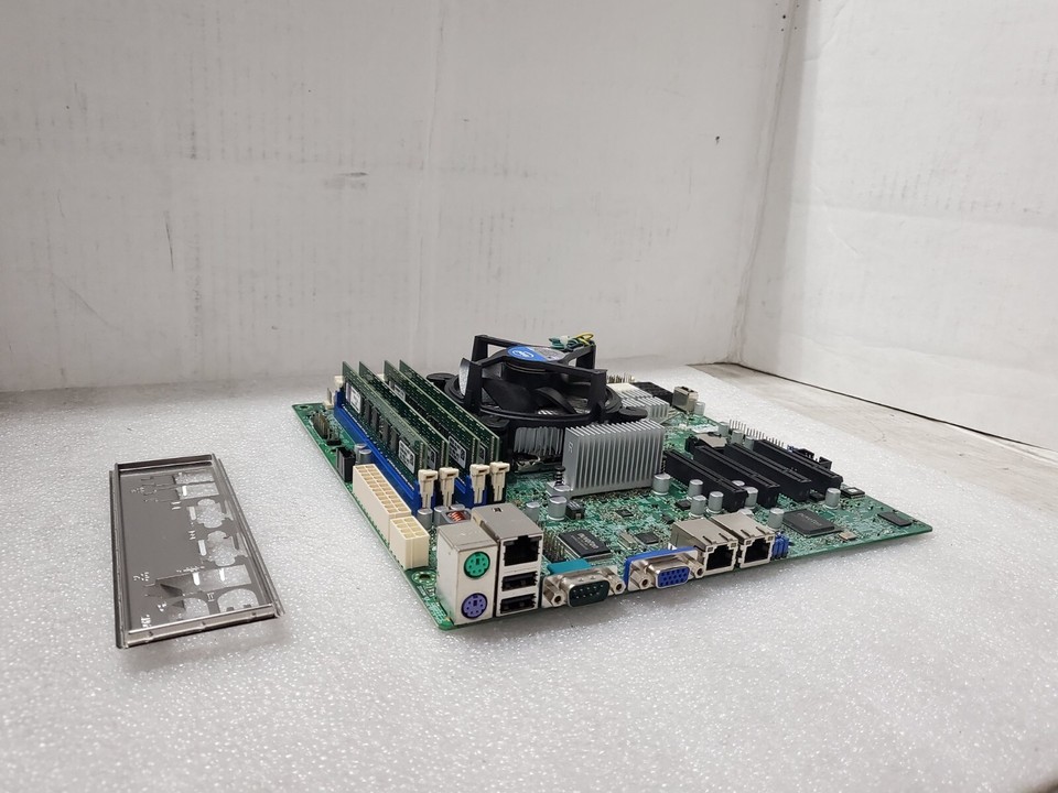 Lot of 2 Supermicro motherboard X9SCM-F, intel E3-1230v2 & 16 GB Memory ...