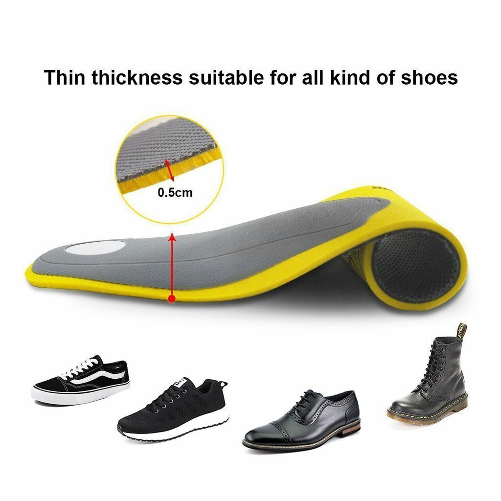 High Arch Flat Feet Foot Gel Support Inserts Pad Foot Care Shoe Insoles ...