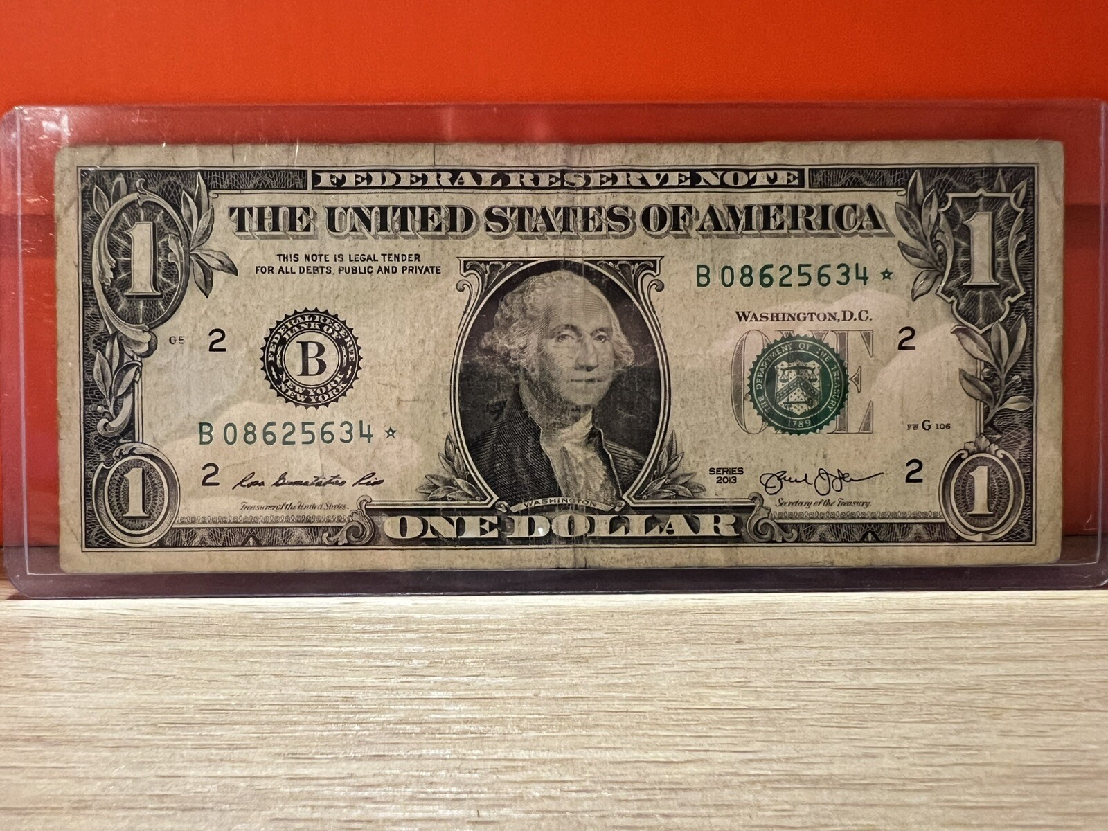 (( DUPLICATE STAR )) $1 DOLLAR BILL (( 2013B )) UNITED STATES ...