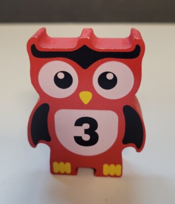 Discovery Toys Stacking Owls Balancing Game Replacement Wood Block Red ...