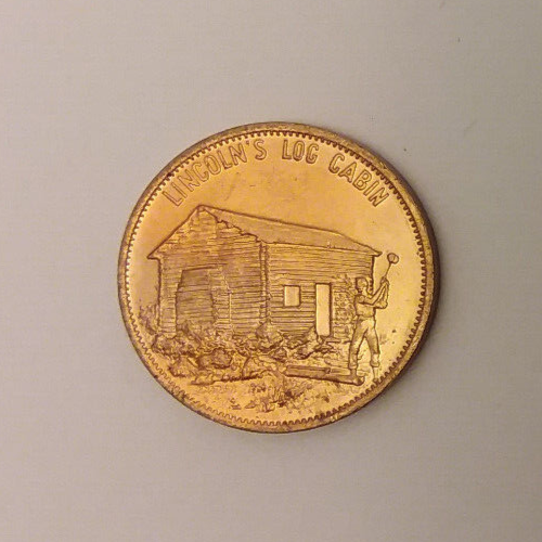 Abraham Lincoln Log Cabin Souvenir Coin Medal Token 20mm | eBay