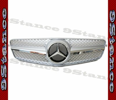 Fit 08-14 W204 C204 C Sedan Coupe Model Silver Chrome SL1 Front Replace ...