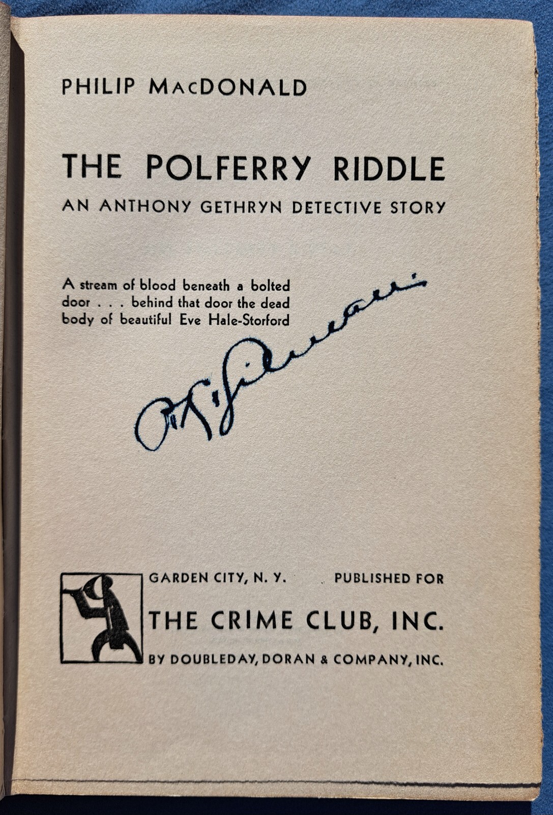 Philip MacDonald The Polferry Riddle 1st First Edition 1931 Crime Club ...