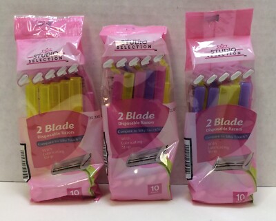 Studio Selection Women's Disposable Razors, Silky Touch 2 Blade, 30 ...