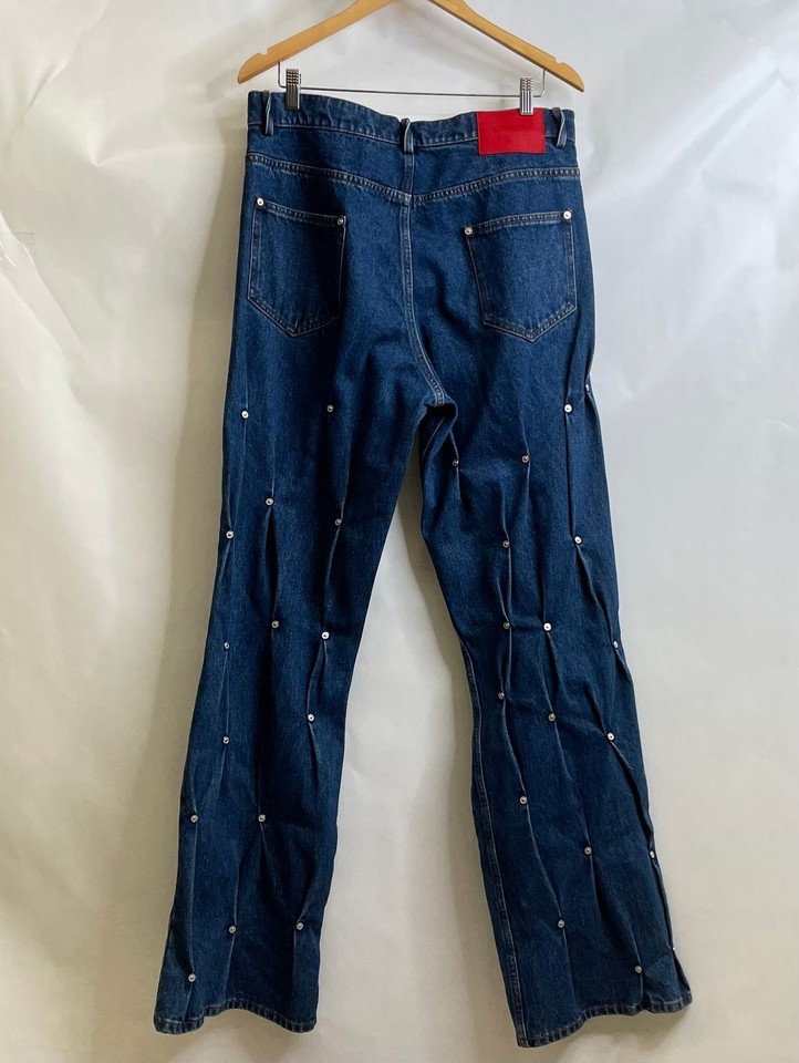 KUSIKOHC Multi Rivet Denim Size XL Blue | eBay