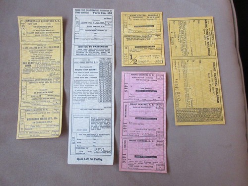 HUGE LOT - MAINE CENTRAL RAILROAD UNUSED UNPUNCHED TICKETS | eBay
