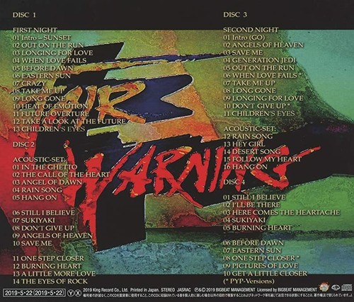 (Duty Paid) FAIR WARNING-TWO NIGHTS TO REMEMBER-JAPAN 4 CD | eBay