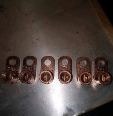 (Qty 6) L70 Terminal Grounding Wire Connector Lug 4-14 AWG Copper ...