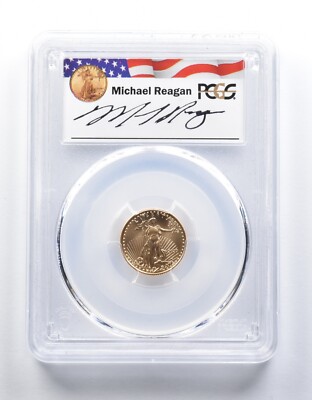 MS70 2020 $5 American Gold Eagle Reagan Legacy Michael Reagan Sign PCGS ...