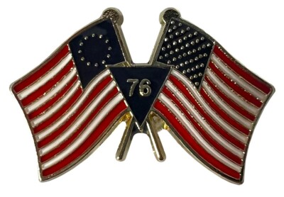 TRUMP 2024 Betsy Ross & USA 76 Wavy Flags Hat Cap Lapel Pin | eBay