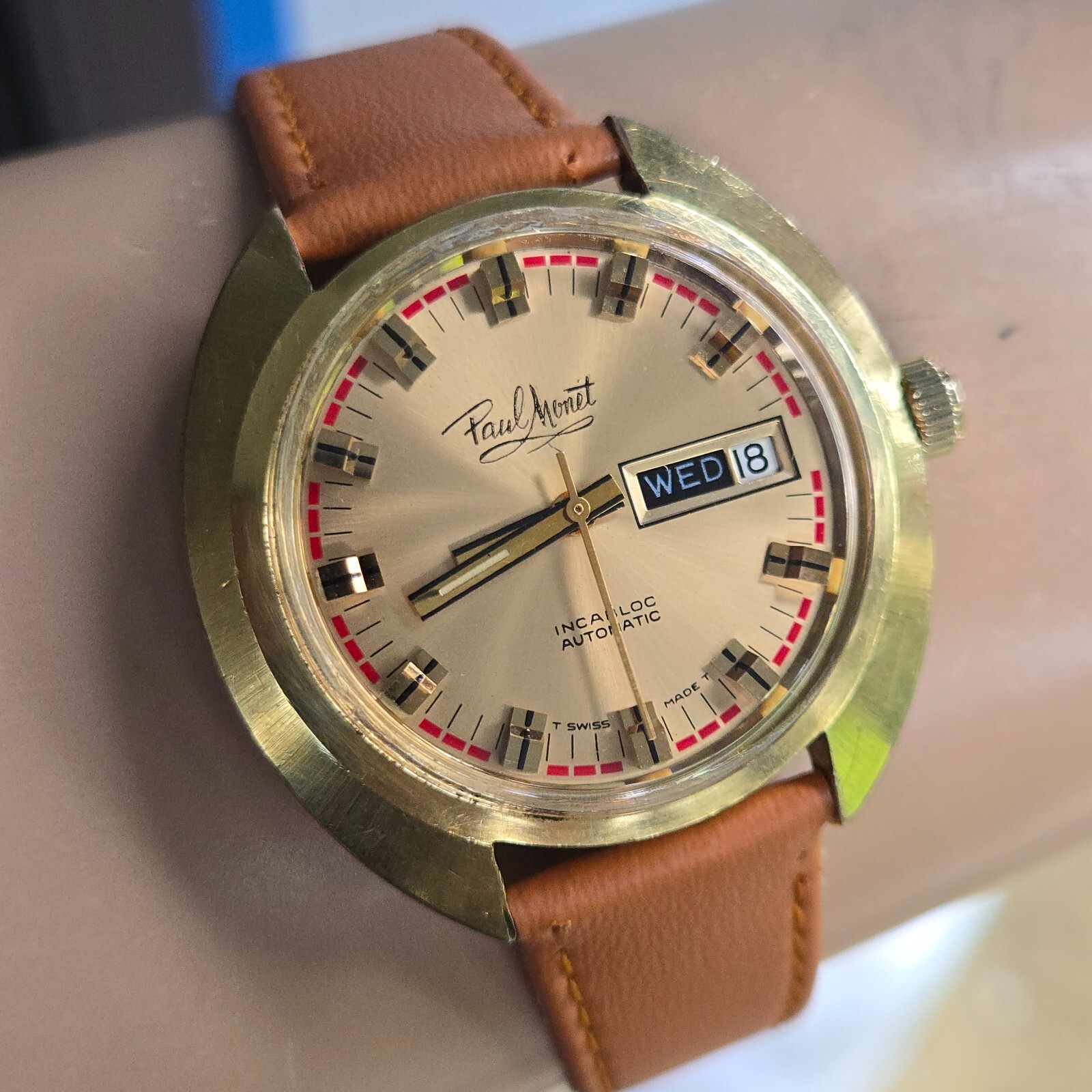 Vintage Paul Monet men's automatic watch day/date ETA… - Gem