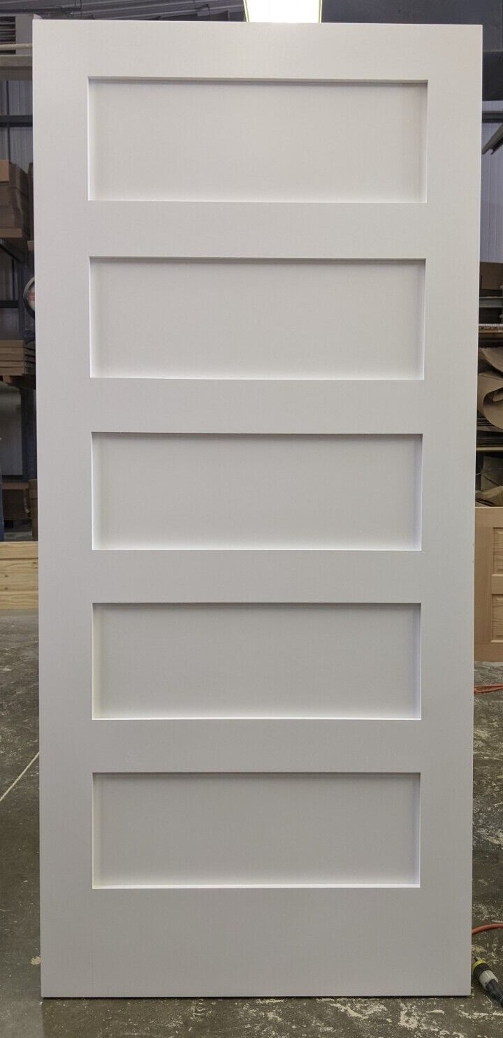 Primed Maple 5 panel Interior Door - 35.81" x 79.12" x 1.75", Slab or ...