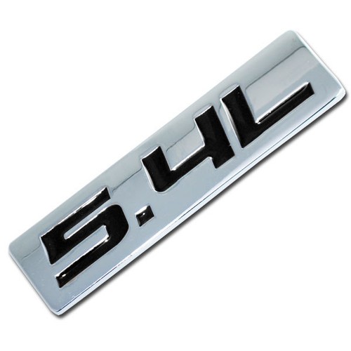 CHROME/BLACK METAL 5.4L ENGINE RACE MOTOR SWAP BADGE FOR TRUNK HOOD ...