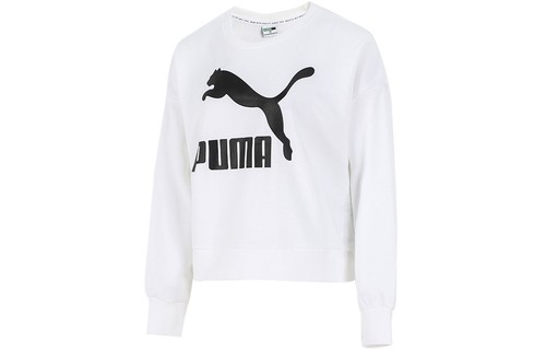 PUMA Color-Block Logo Print Sporty Crew Neck Sweatshirt | eBay