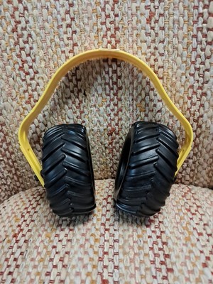 Monster Jam Truck Tire Kids Ear Muffs Headphones Yellow Child Hearing ...