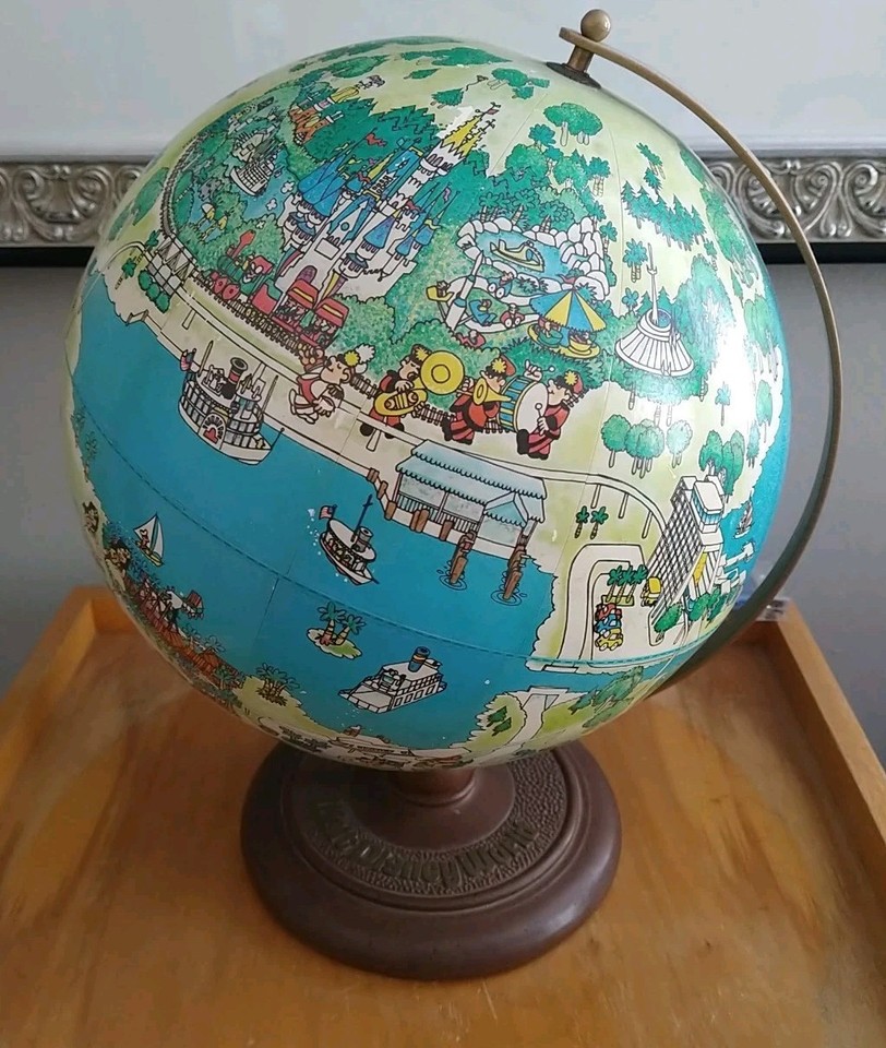 Disney World Magic Kingdom Early 1975 Promotional Globe Jesse Clay ...