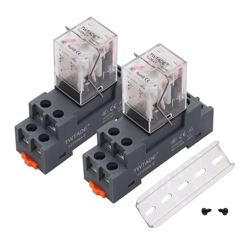 2PCS AC 110V/120V Relay 10A Electromagnetic Power Coil Relay 8 Pins ...