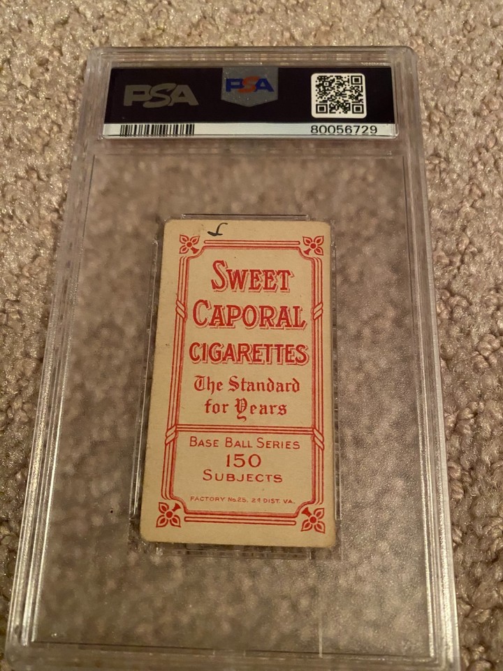 FRED TENNEY T206 CARD SWEET CAPORAL BACK GRADED PSA 3 MK INK MARK BACK ...