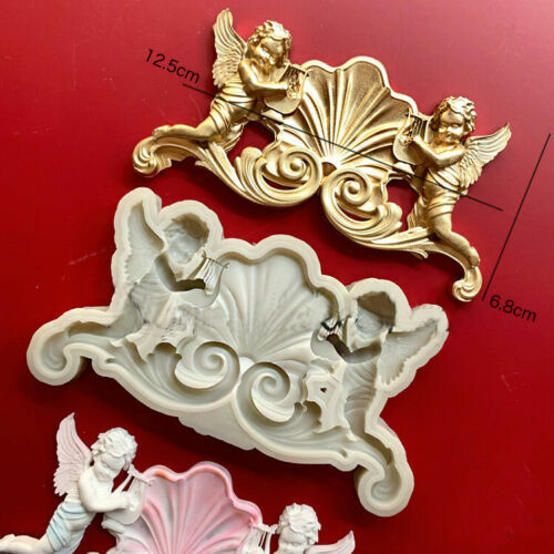 Angel Vintage Relief Silicone Fondant Mold Cake Decorating Bakeware ...