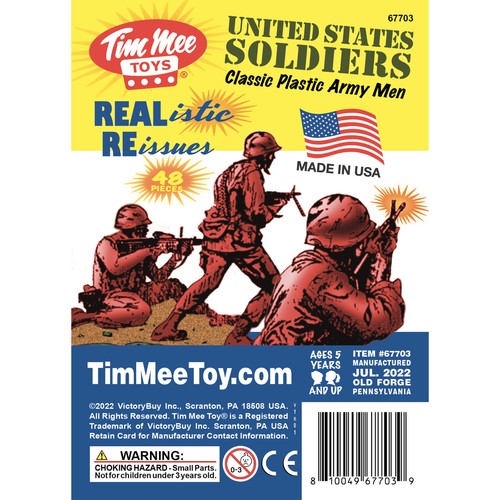 TimMee Processed Plastic Army Men 48pc Red Tim Mee Toy Soldier Figures ...