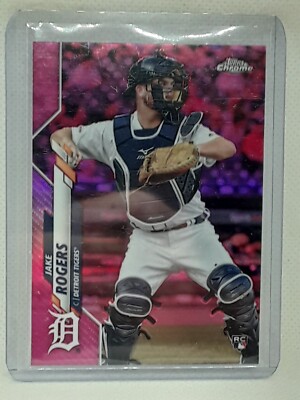 Jake Rogers 2020 Topps Chrome Baseball - Pink #43 RC - Detroit Tigers ...