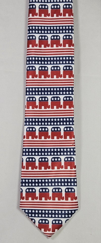 Republican Party Stars And Stripes Political Elephant Flag White Neck ...