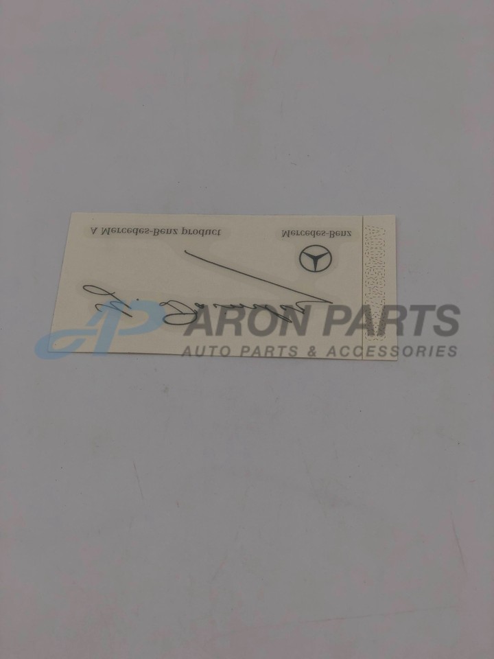 Mercedes Benz G Daimler Signed Windshield Sticker Signature Decal ...