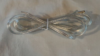 Clear Silver Lamp Cord (8' long, SPT-2) | eBay