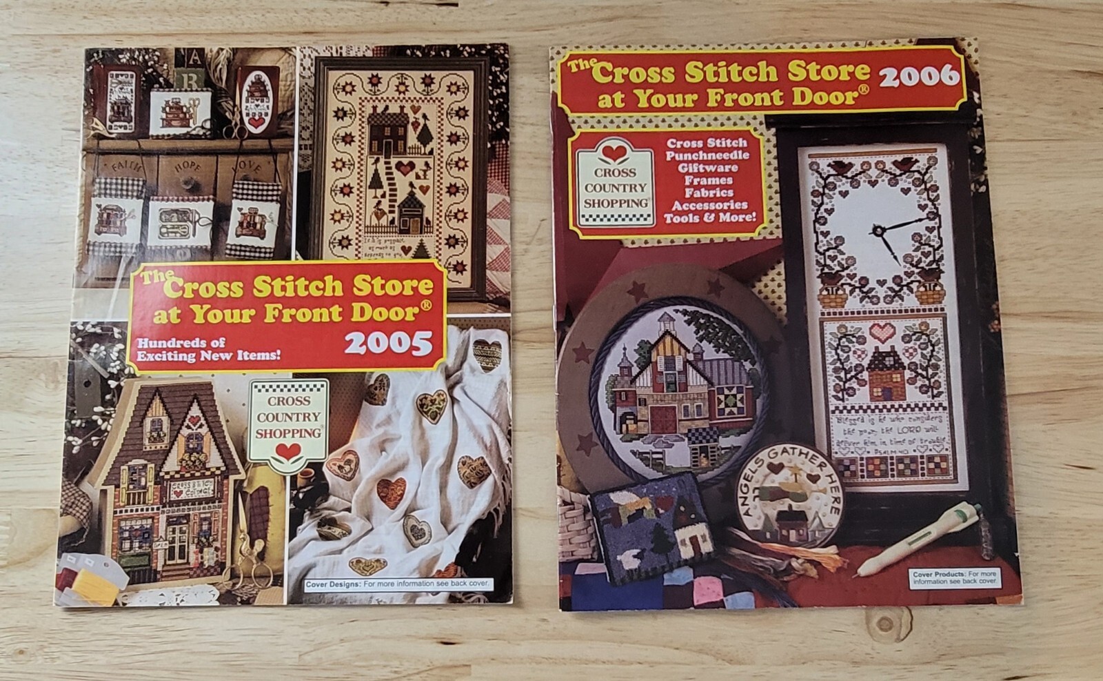 CROSS COUNTRY STITCHING CATALOGS Lot of 2 Cross Stitch Store ©2005-2006 ...