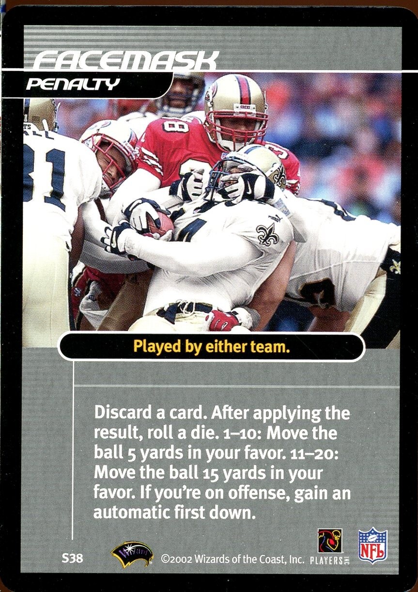 2002 NFL Showdown Penalty Facemask RONNIE HEARD 49ERS S38 | eBay