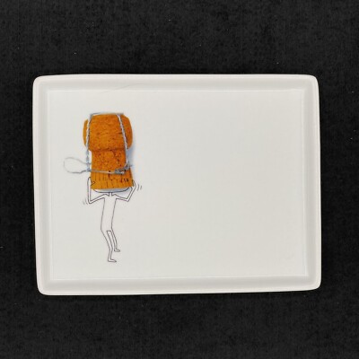 Crate & Barrel CB2 Oliver Champagne Cork 2009 Appetizer Plate | eBay