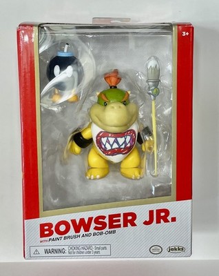 JAKKS Gold Super Mario Bowser Jr. with Paint Brush and Bob-omb ( 41060 ...