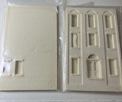 HO Scale Brick Front Facade and Back Wall 5 1/4” X 3 1/4”. Building ...