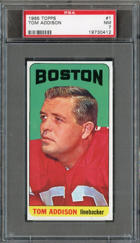FB - 1965 Topps - #1 - Tom Addison - PSA 7 - NM | eBay