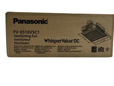 Panasonic WhisperValue DC Ventilation Fan Condenstation Sensor FV ...