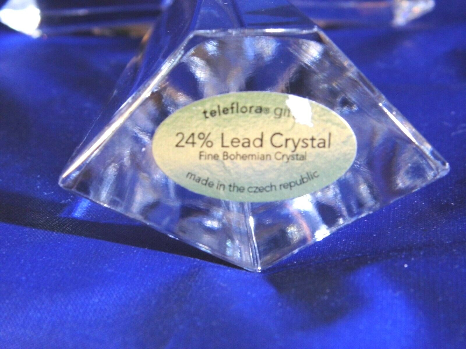 24% LEAD CRYSTAL CROSS Fine Bohemian Crystal - 7 1/2" Tall - Czech ...