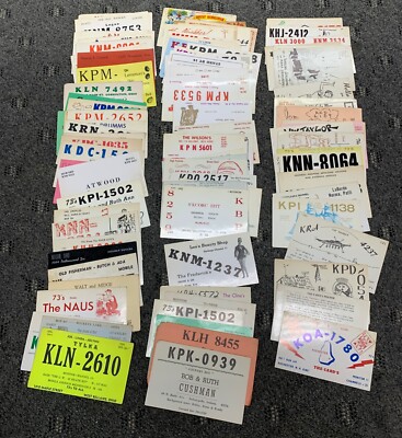 Lot of 100 Vintage Ham Radio CB QSL Card Postcards (10) | eBay