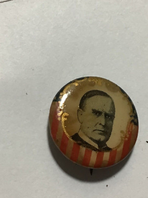 1896 WILLIAM McKINLEY PRESIDENTIAL CAMPAIGN BUTTON | eBay