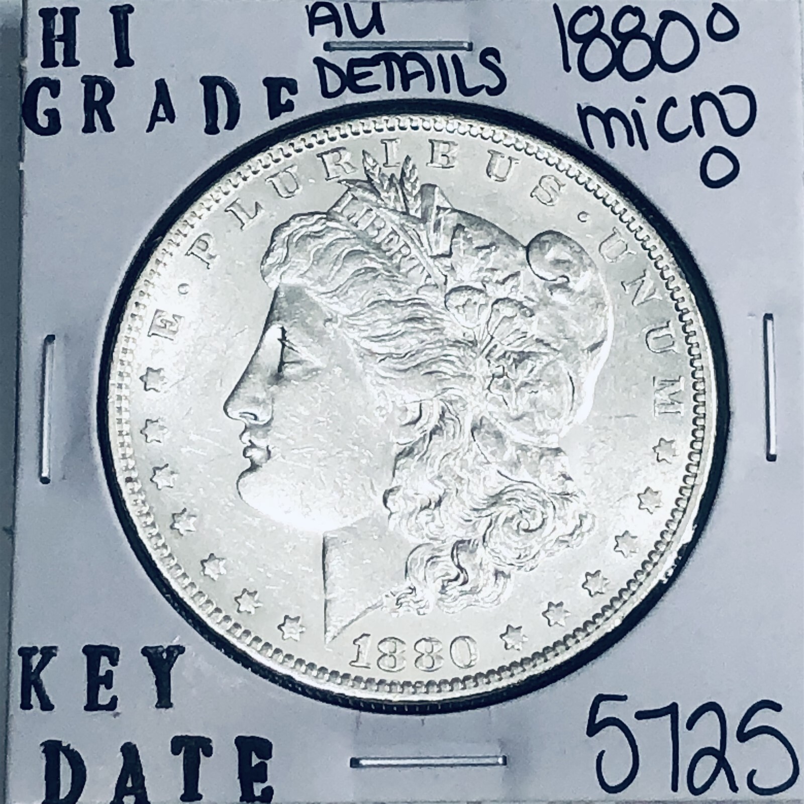 1880 O MICRO O MORGAN SILVER DOLLAR HI GRADE U.S. MINT RARE KEY COIN ...